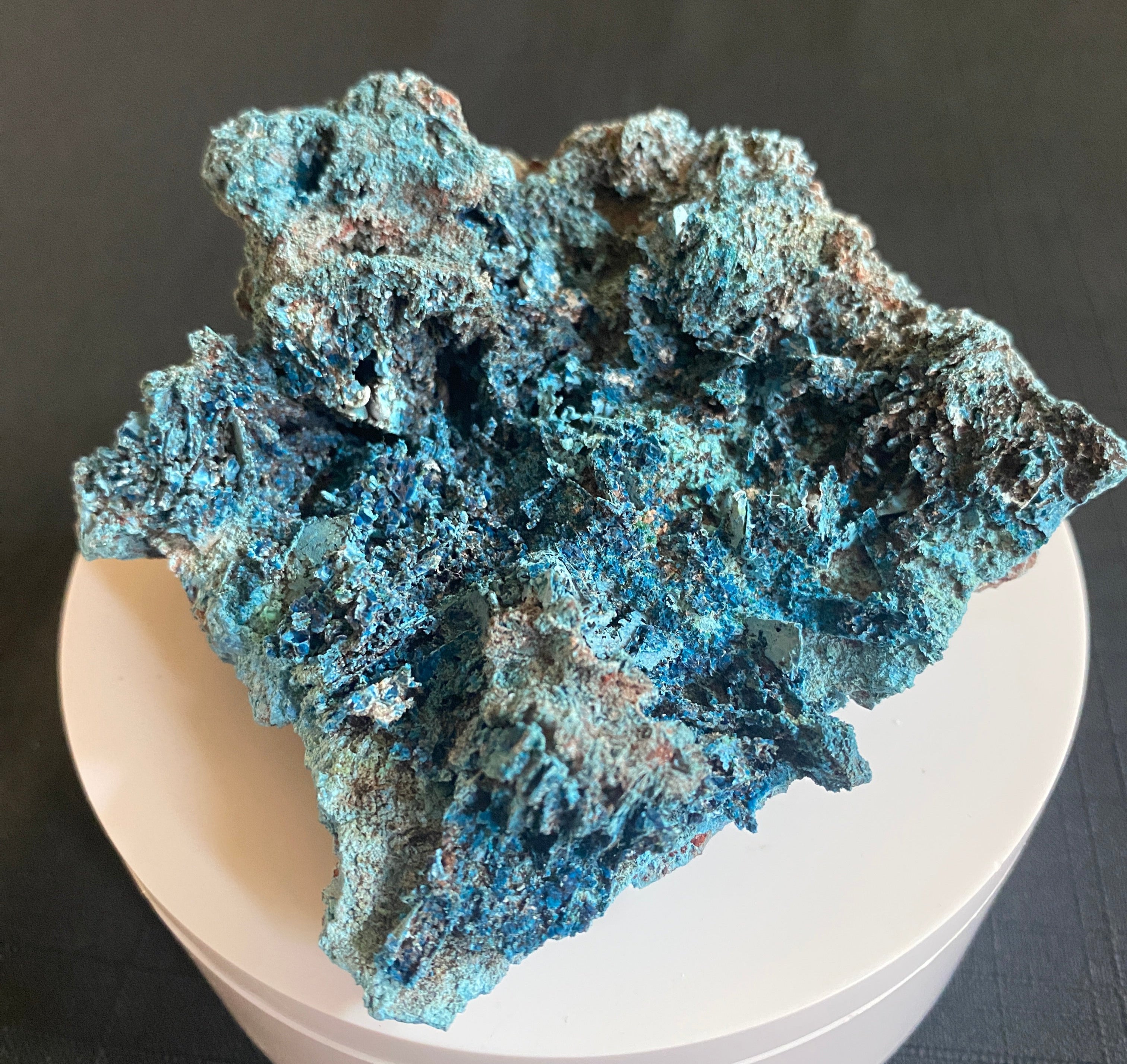 Shattuckite after Barite, Shangulowe Mine, Kambove, Haut-Katanga, Demo ...